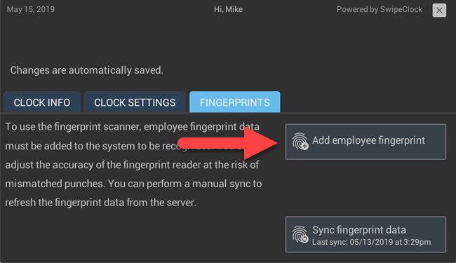 Touch Clock Biometrics
