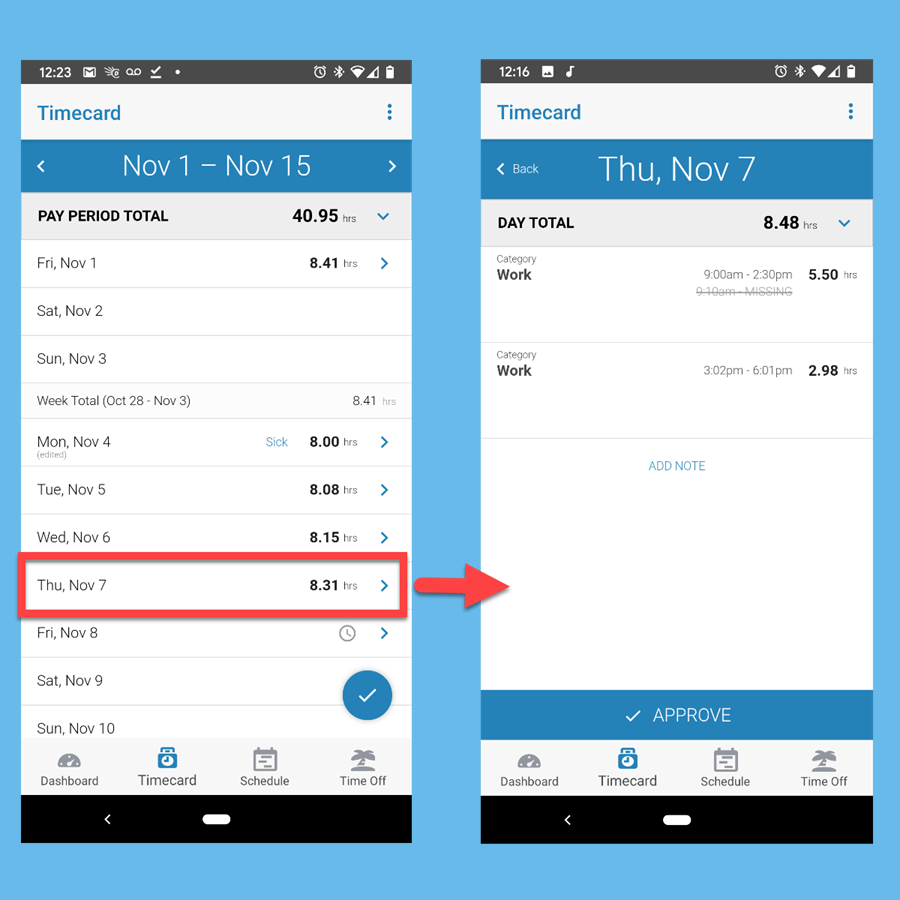 View and Approve Your Timecard in TimeWorksPlus Employee