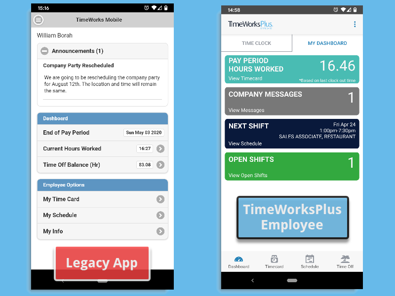 TimeWorksPlus Employee Mobile App
